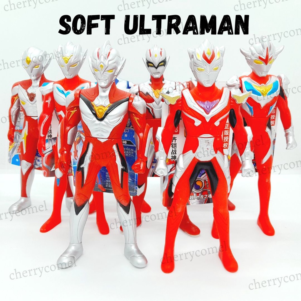 Soft Ultraman Action Figure Patung Ultraman Soft Plastic Figurine ...