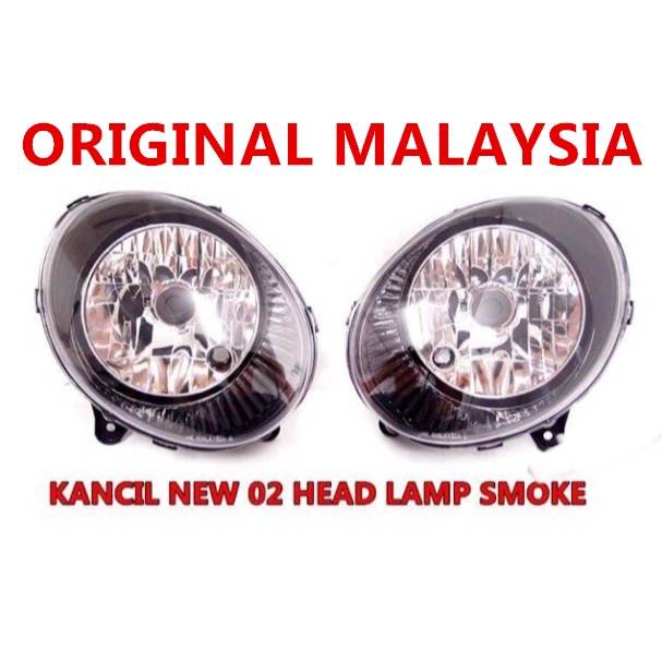 Kancil 02 Smoke Head Lamp Kancil 2002 lampu bulat smoke set head lamp ...