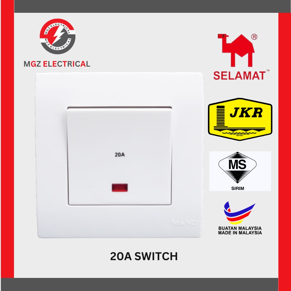 SELAMAT 20A Switch/Water Heater/Air Cond Switch | Shopee Malaysia