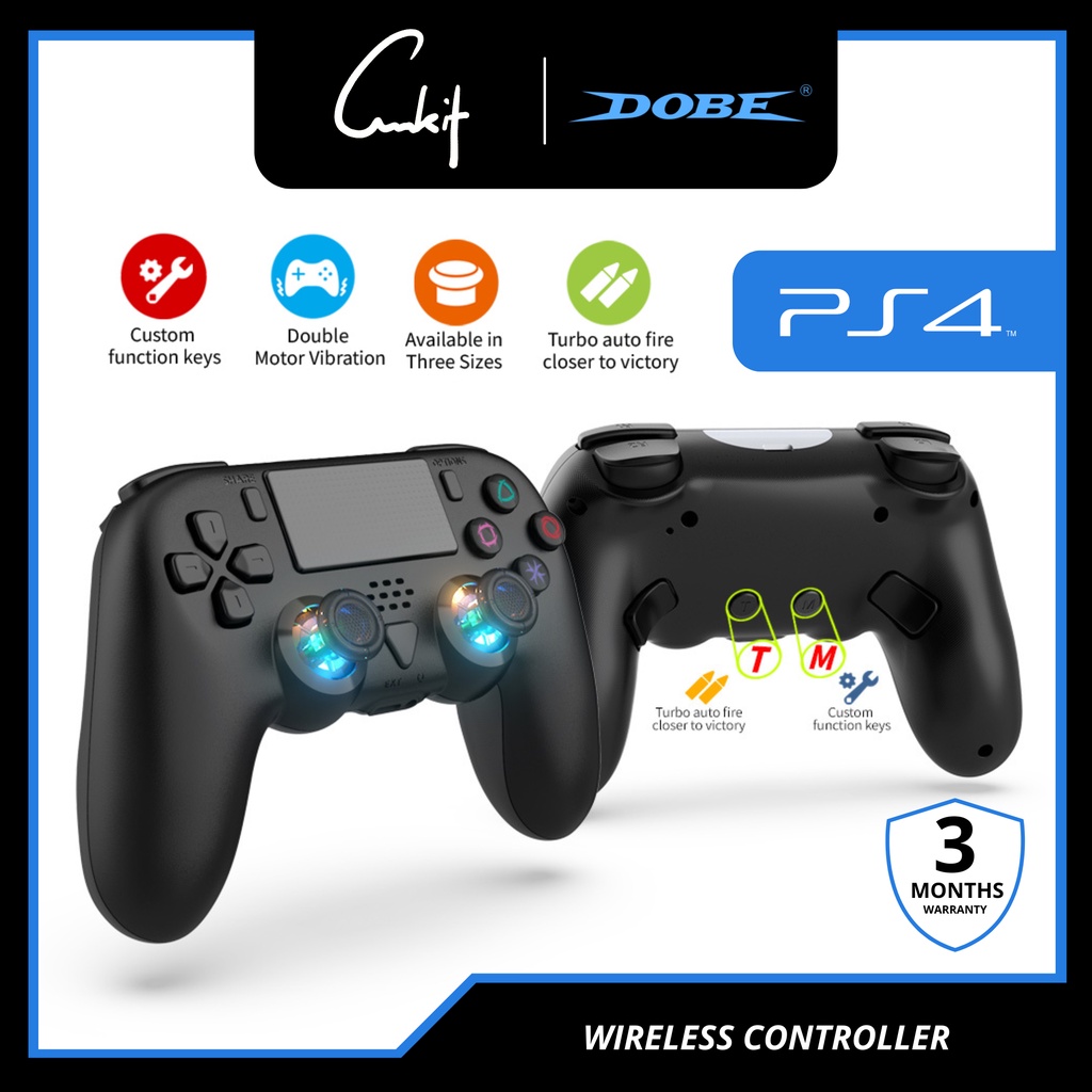 07.07 SALE 】DOBE PS4 Wireless Controller PS3 PS4 PC Android Wireless Bluetooth Controller Back ...
