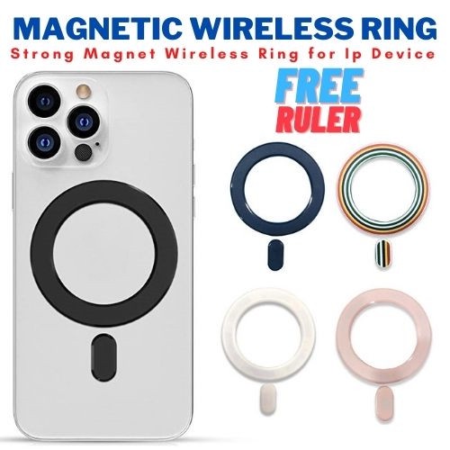Wireless Magnetic Ring Sticker Extra Strong Compatible for iPhone ...