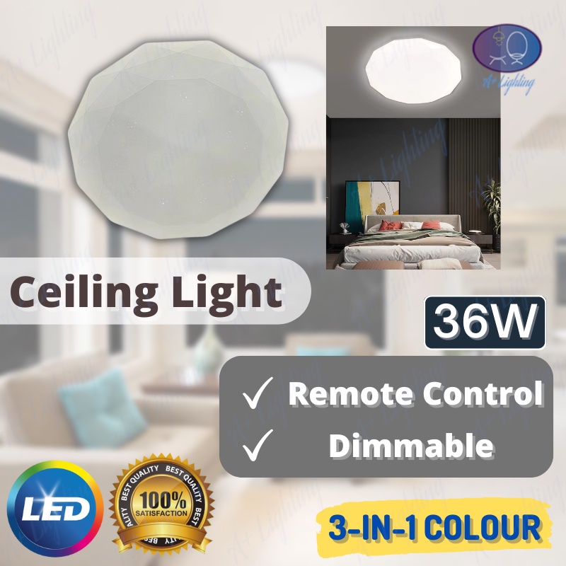 LED Ceiling Light 3-in-1 Colour 36W Panel Light Downlight Modern Design ...