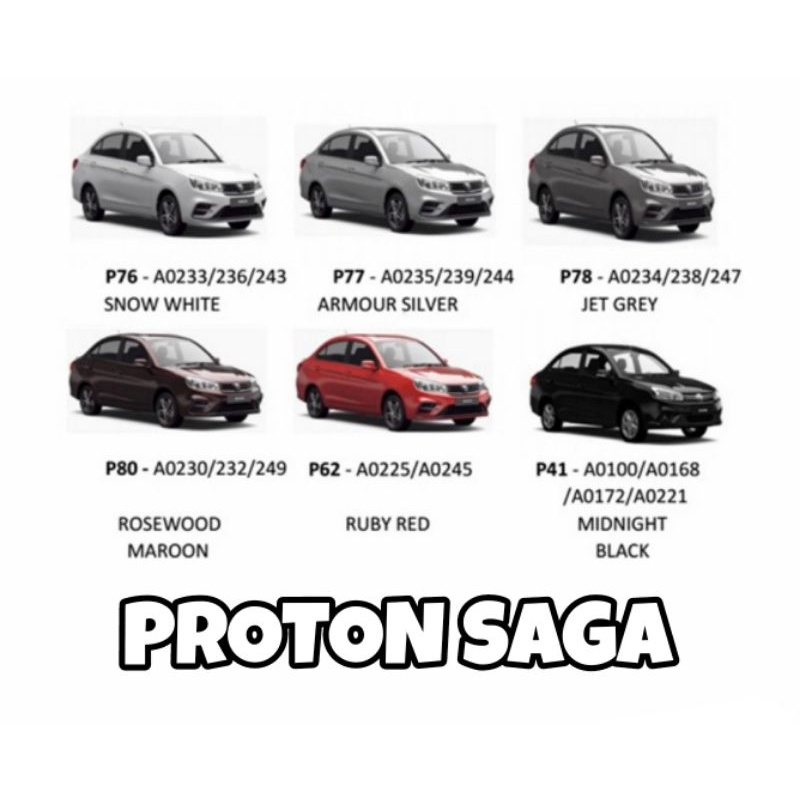 Proton Saga 2022 Ideal Original Colour 2K (Ready Stock) | Shopee Malaysia