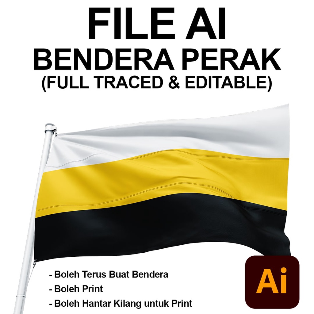 Bendera Perak File Illustrator I File AI I Photoshop I Template ...
