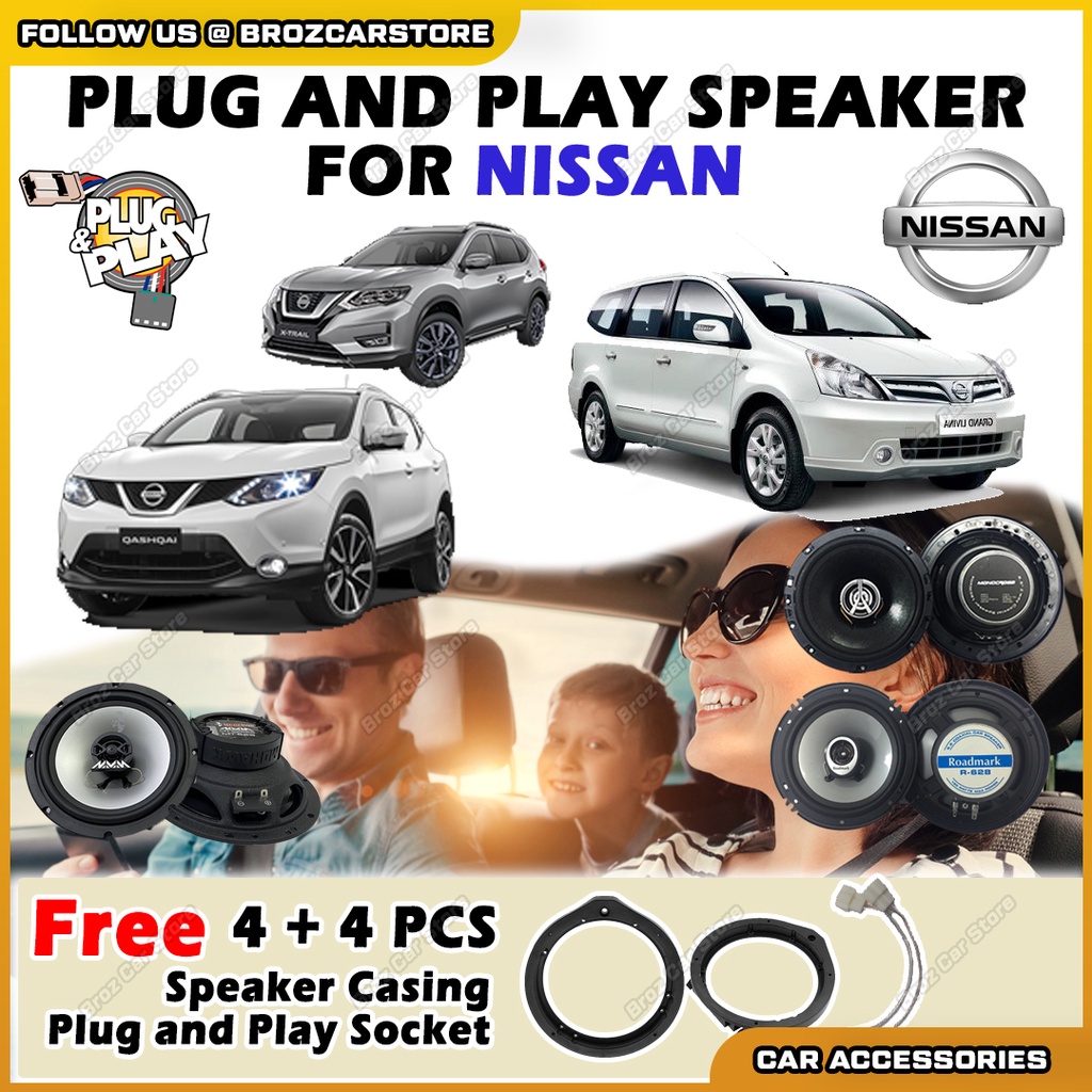 For Nissan Almera Livina Navara Plug and Play Car Speaker Samurai ...
