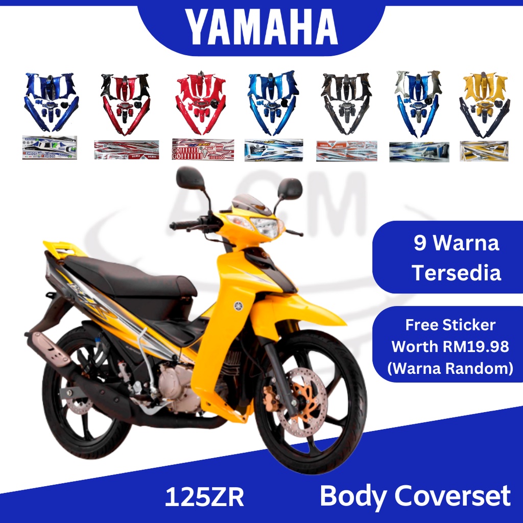YAMAHA 125ZR Full Body Cover Set Color Parts Body Kit Coverset Bodyset ...