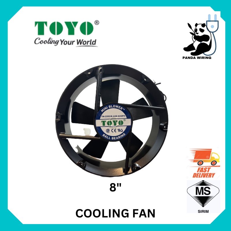 TOYO 4"/ 6"/ 8" Axial Fan with Ball Bearing Cooling Fan TM-120S1B-18W ...