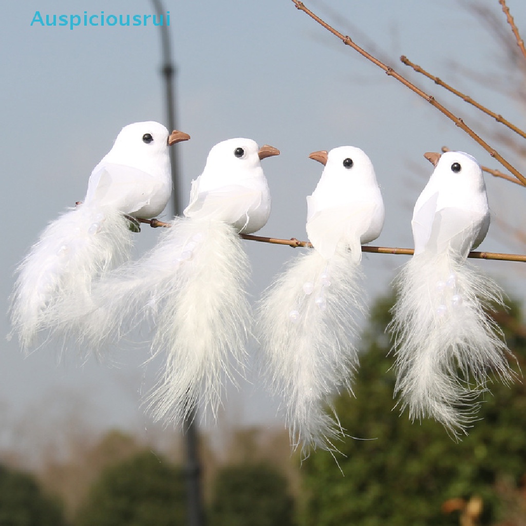 Auspiciousrui Decorative Fake Doves White Artificial Foam Wedding ...