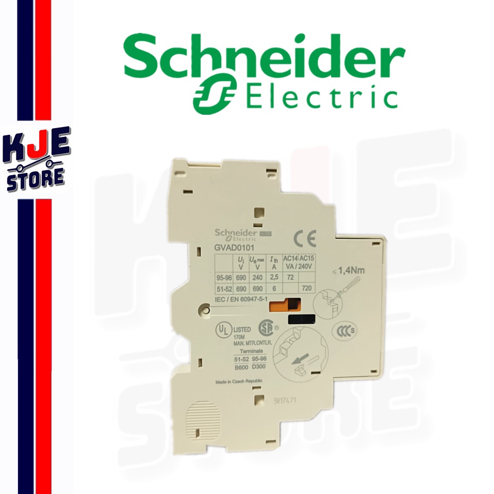 Schneider GVAD0101 GVAD1001 - GV2 GV3 AUXILIARY N/C(FLT) N/C LHS ...