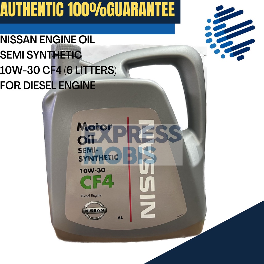 100% ORIGINAL NISSAN ENGINE OIL SEMI SYNTHETIC 10W-30 CF4 ( 6 LITERS ...