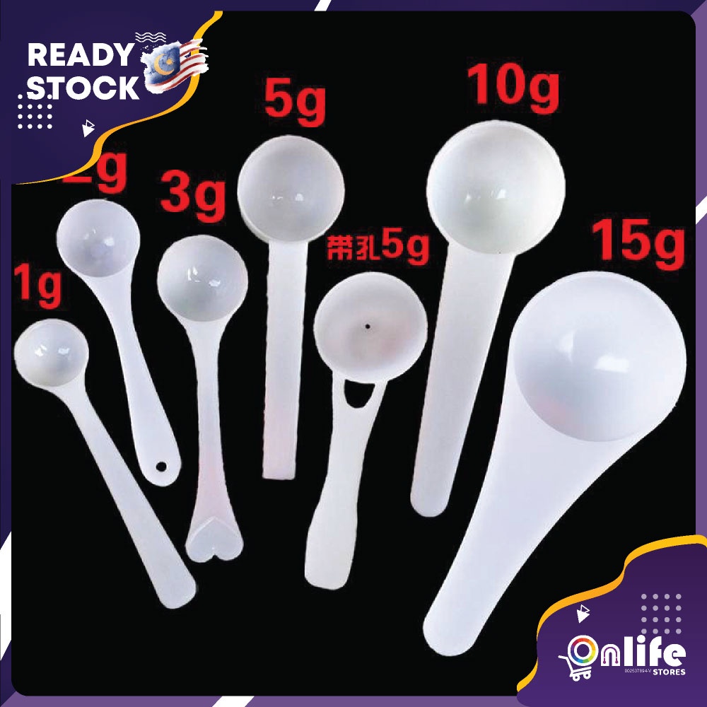 [Ready stock] OnlifeStores Creative measuring spoon stainless steel 1g 2g 3g 4g 5g 10g milk ...