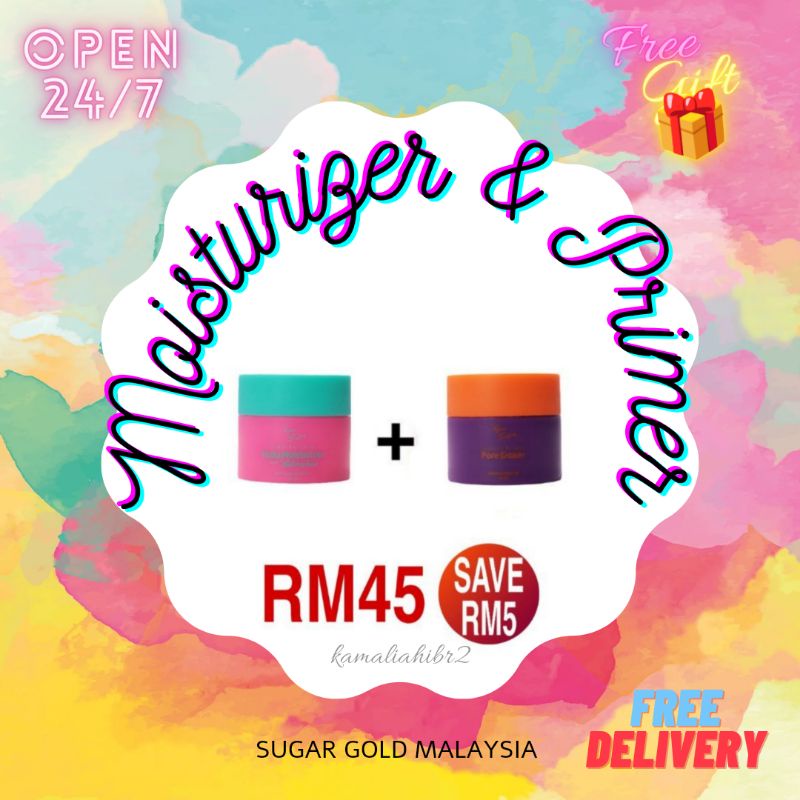 SUGAR GOLD MOISTURIZER & PRIMER 10g | Shopee Malaysia