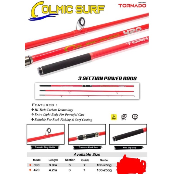 Ready Tornado Colmic Surf 390 420 | Shopee Malaysia