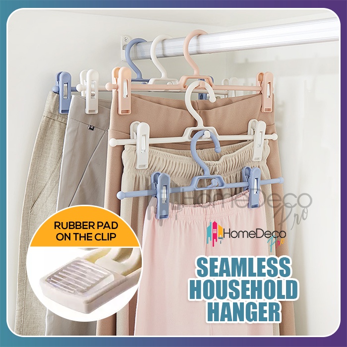 Anti- Slip Pant Hanger Rotatable Stackable Seamless Household Stretch ...
