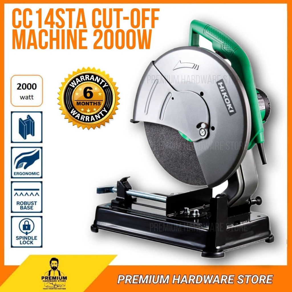 HIKOKI Cut-Off Machine 14 Inch CC14STA Heavy Duty Chop Saw Cut Wood ...