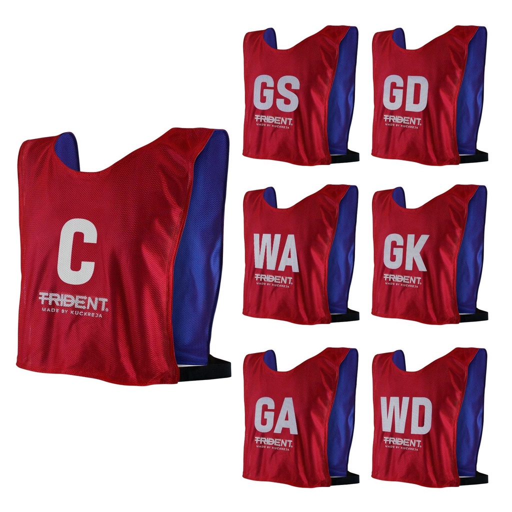 Trident Reversible Netball Bibs (Senior) Trident Double Sided Netball ...