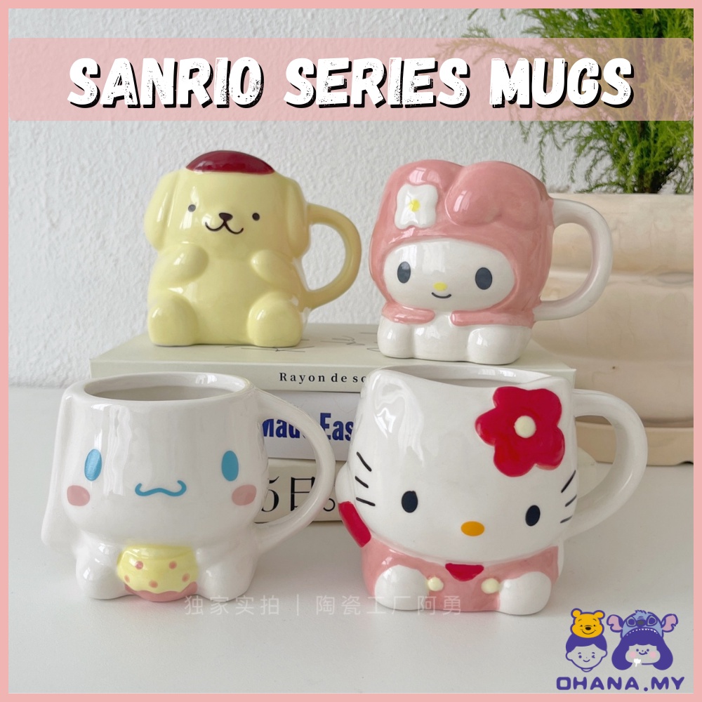 Ready Stock 4 In 1 Set Sanrio Series Mugs Hello Kitty Pompompurin ...