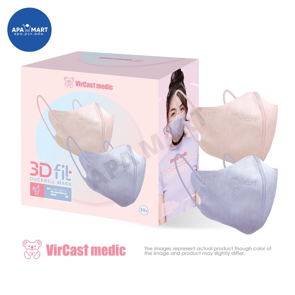 【New Product】Vircast Medic 3D Fit 3 Ply Duckbill Face Mask - Lavender ...