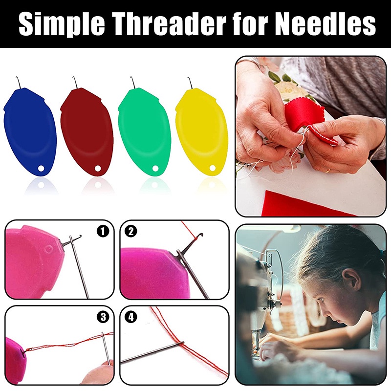 1PC Thumb Needle Piercer Color Elliptical Thread Machine Plastic Coil ...