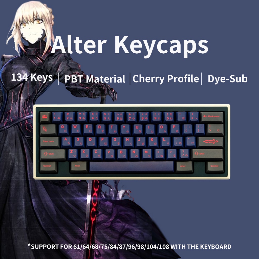 Alter Keycaps | 134 Keys | Cherry Profile | PBT Dye-Sub | Royal Kludge ...