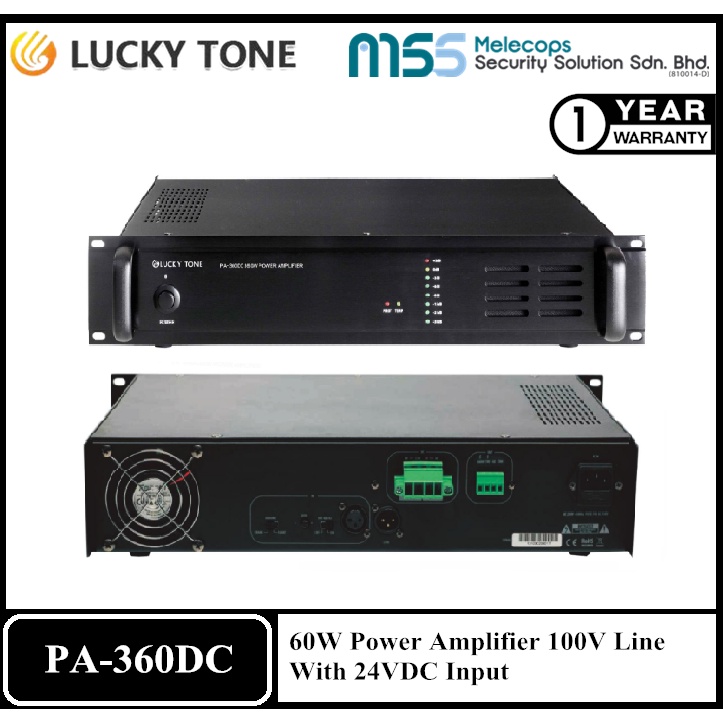Lucky Tone PA-360DC 360W Power Amplifier 100V Line With 24VDC Input | Shopee Malaysia