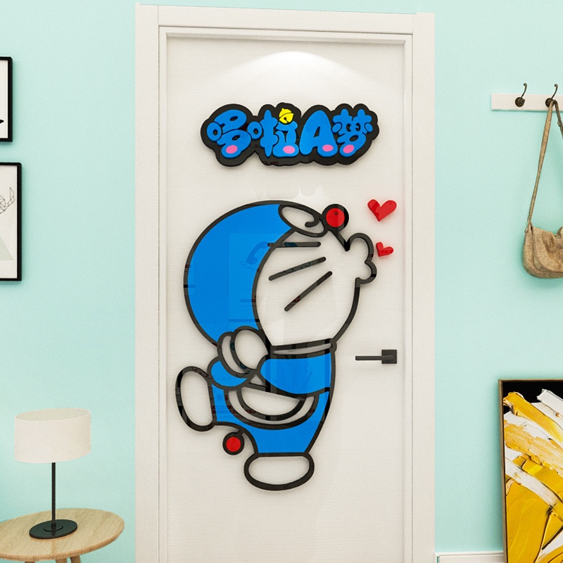 Cartoon animation Jingle cat wall stickers Doraemon acrylic three ...