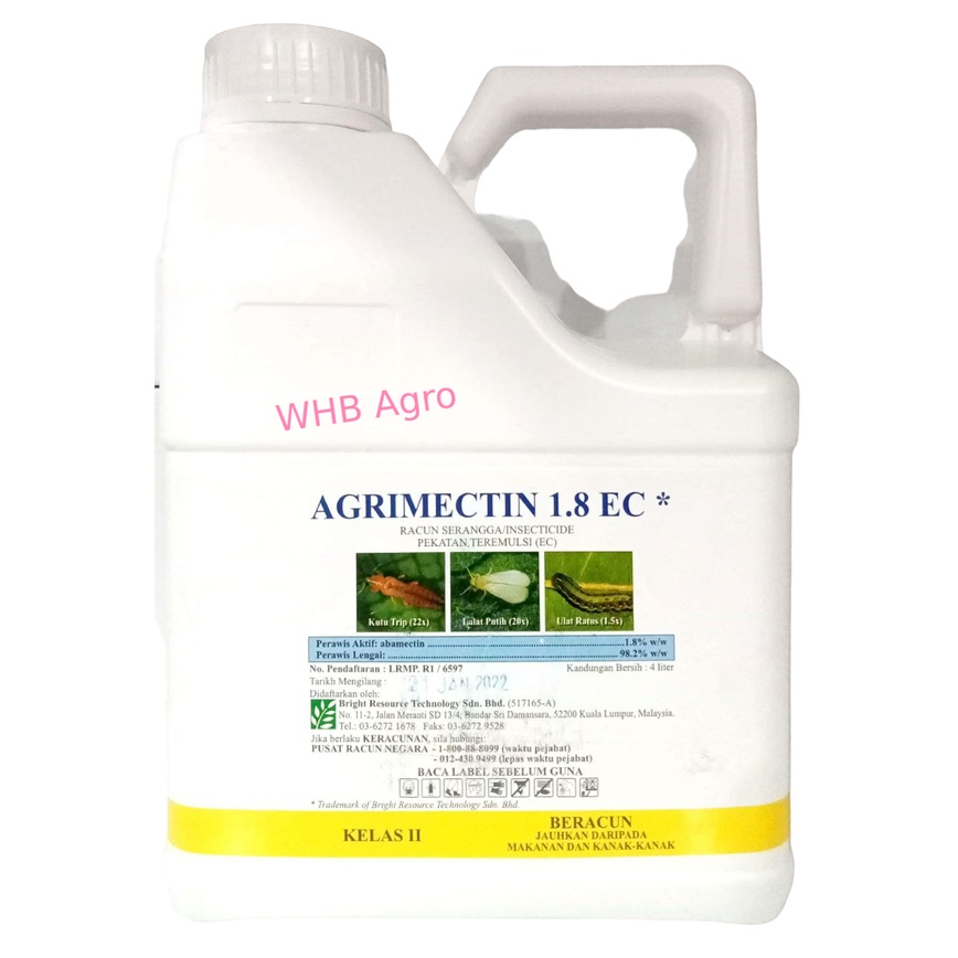 AgroTime Agrimectin 1.8 EC - ( 4L ) 👍 💯 | Shopee Malaysia