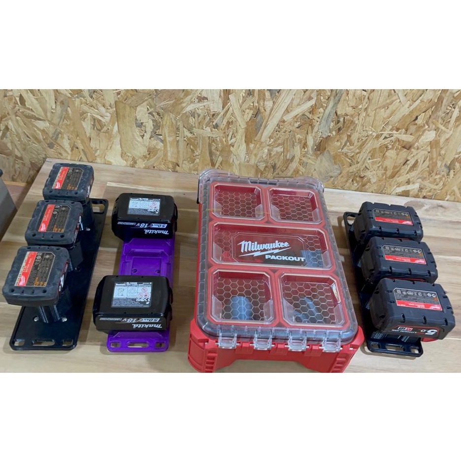 Milwaukee Battery board with packout feet for Milwaukee Packout & wall ...