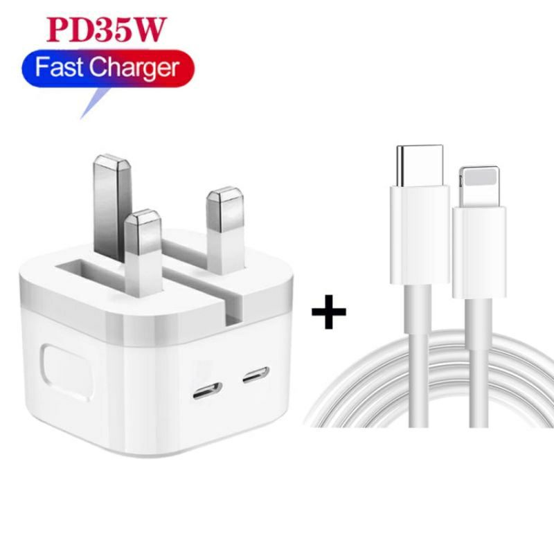 PD35W USB C+C Fast Charger Adapter Type C PD Wall Charger Fast Charging ...