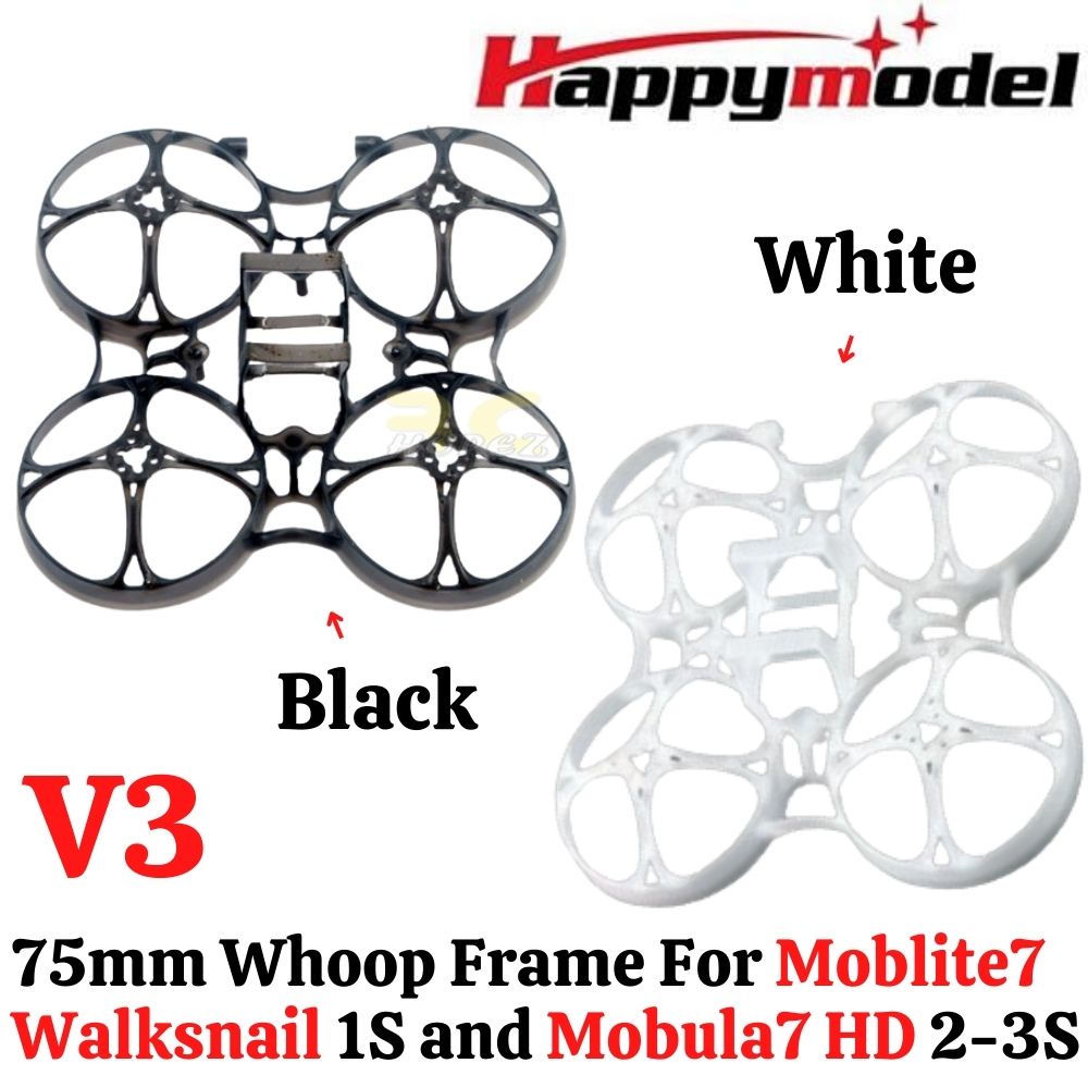 Happymodel Mobula7 V3 Frame 75mm 2s Whoop Frame for Mobula7 HD/Moblite7 ...