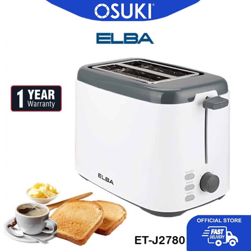 ELBA Bread Toaster ET-J2780(WH) | Shopee Malaysia