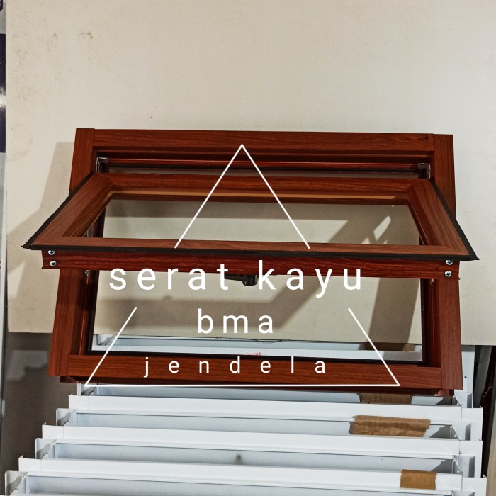 KAYU Aluminum Window 30X60 Color Teak Wood Grain CASEMENT BOUVENLI ...