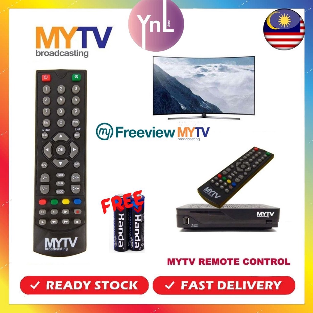 (FREE BATTERY)ORIGINAL MYTV Remote Control (for Set Unit Dekoder ...