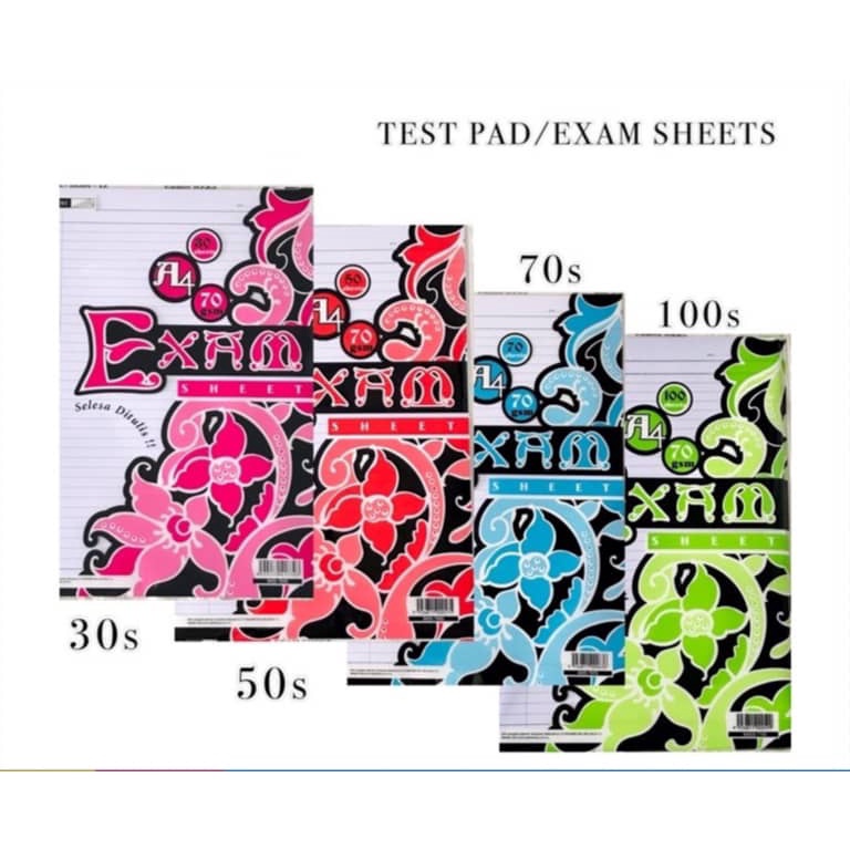 Exam Sheet A4 70GSM ( 30 ~ 480 Sheet ) | Shopee Malaysia