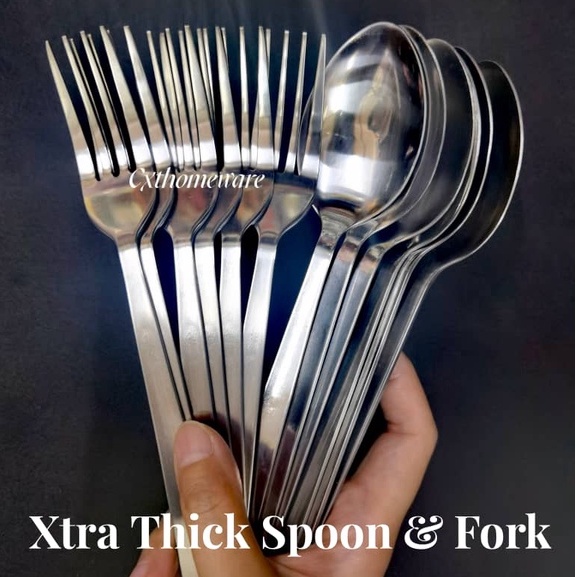 High Quality Xtra Thick Sudu dan Garfu 6pcs / Fork and spoon 6pcs High ...