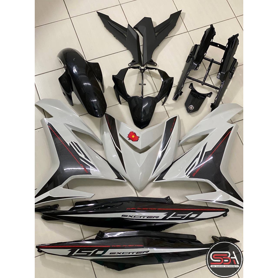 COVERSET BODYSET YAMAHA Y Y15 Y15ZR V1 V2 WHITE RC VIETNAM EDITION PUTIH DOCTOR 011 SIAP TANAM ...