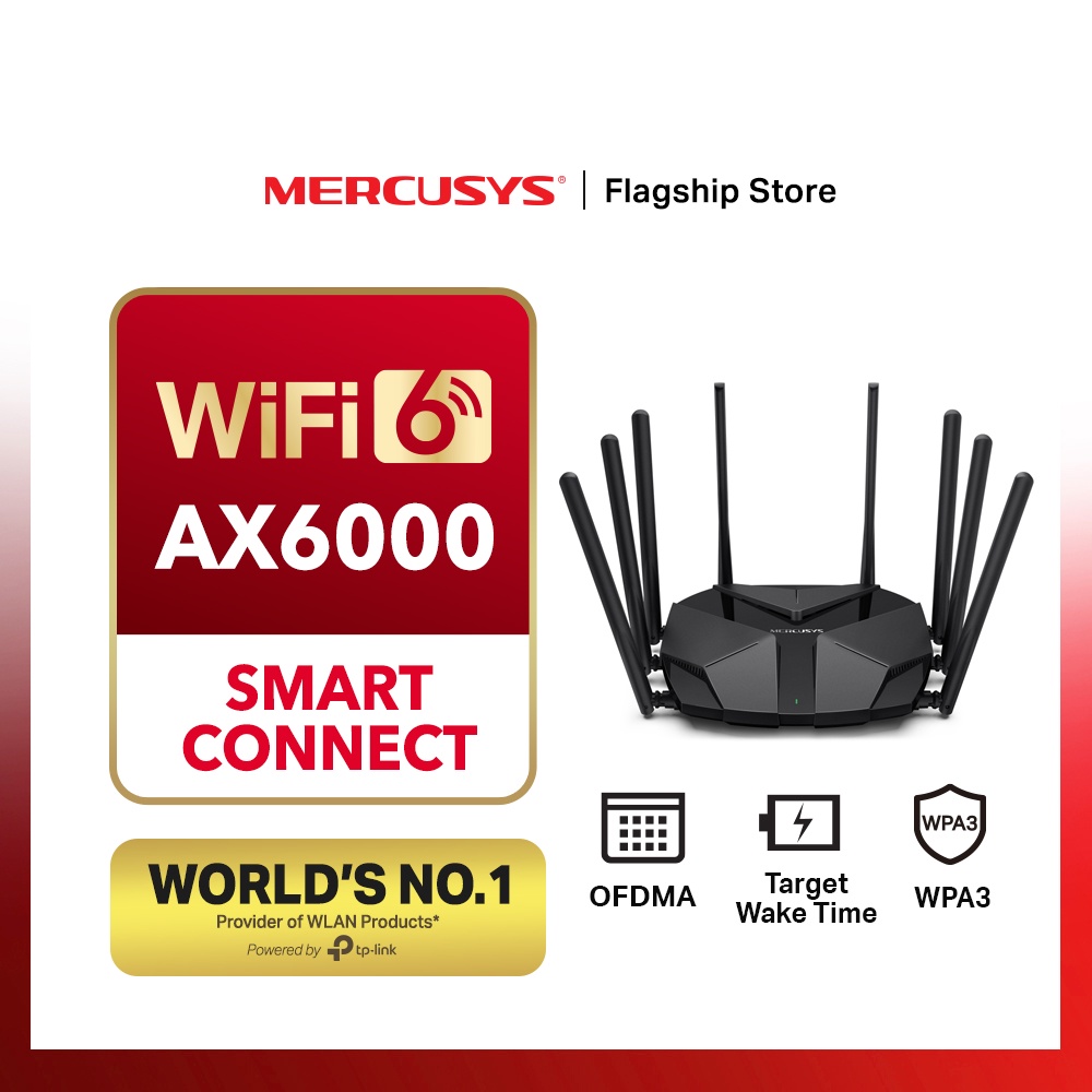 Mercusys MR90X 8-Stream Wireless 160MHz Wi-Fi 6 Router (2.4GHz + 5GHz ...