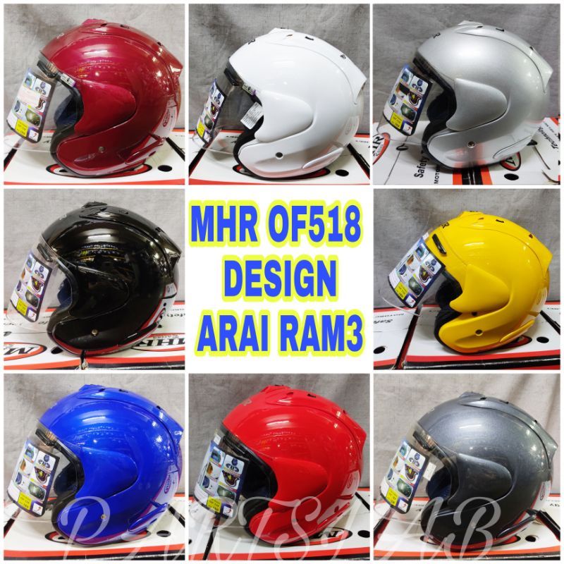 MHR HELMET OF518 RAM 3 A RAI DESIGN 🔥STOCK CLEARANCE🔥 | Shopee Malaysia