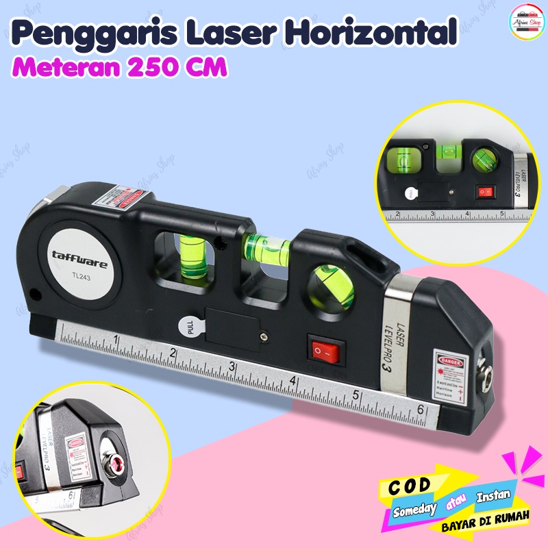 Meter Ruler Spirit Level with Laser Horizontal Vertical Ruler | Shopee ...