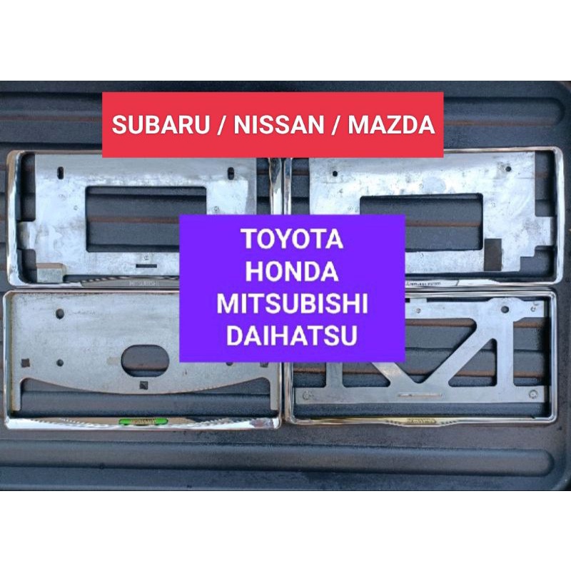 🇯🇵 JDM frame plate TOYOTA HONDA MITSUBISHI DAIHATSU NISSAN SUBARU MAZDA ...