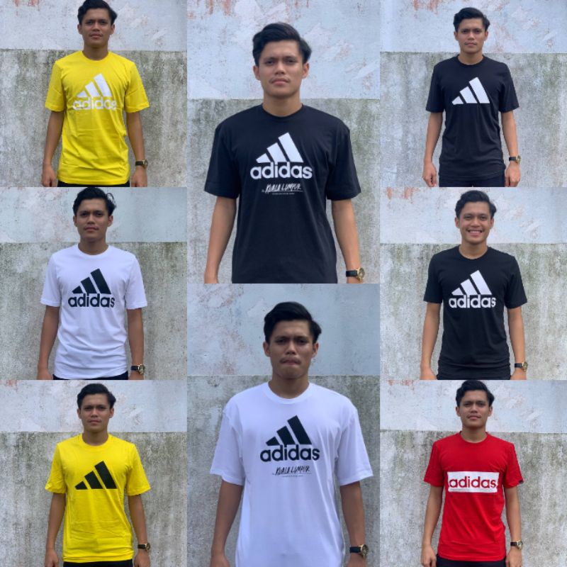 Original Adidas Trefoil / Stripes Logo / Font Tshirt | Shopee Malaysia