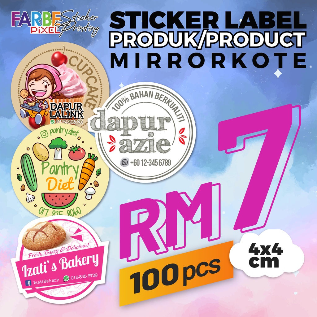(100 pcs) Sticker Label Produk cantik dan murah | Shopee Malaysia