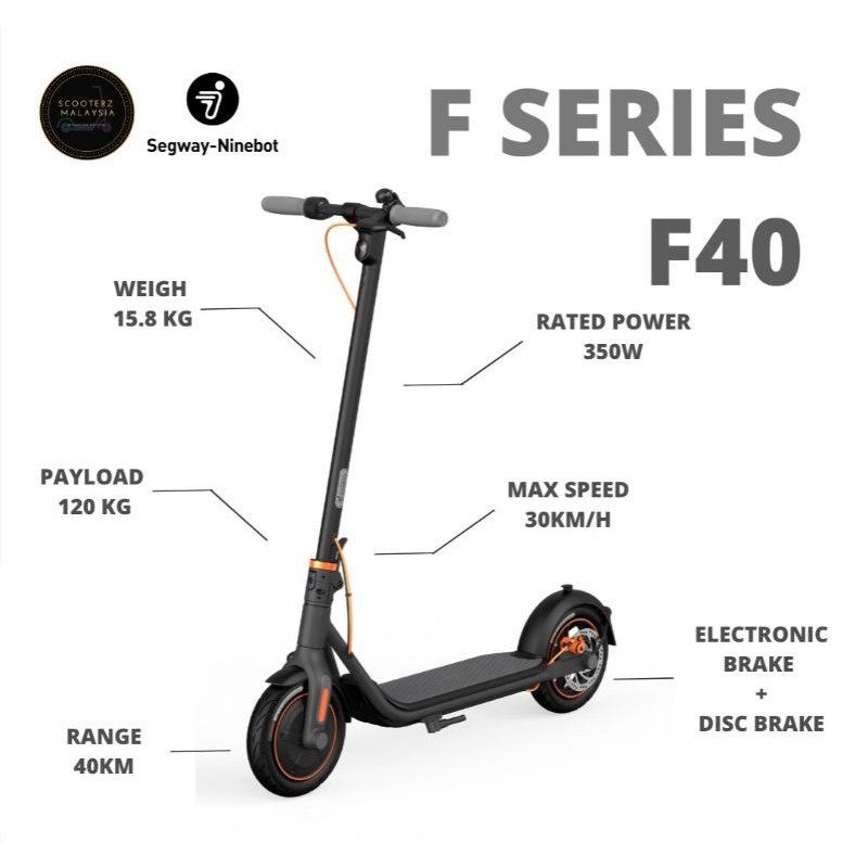 Segway Ninebot F40 Electric Scooter | Shopee Malaysia