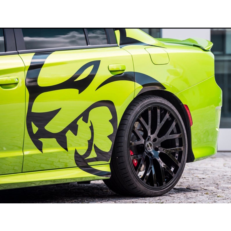 Hellcat SRT Rear Fender -INCLUDES BOTH Sides. Decal Sticker Tribal ...