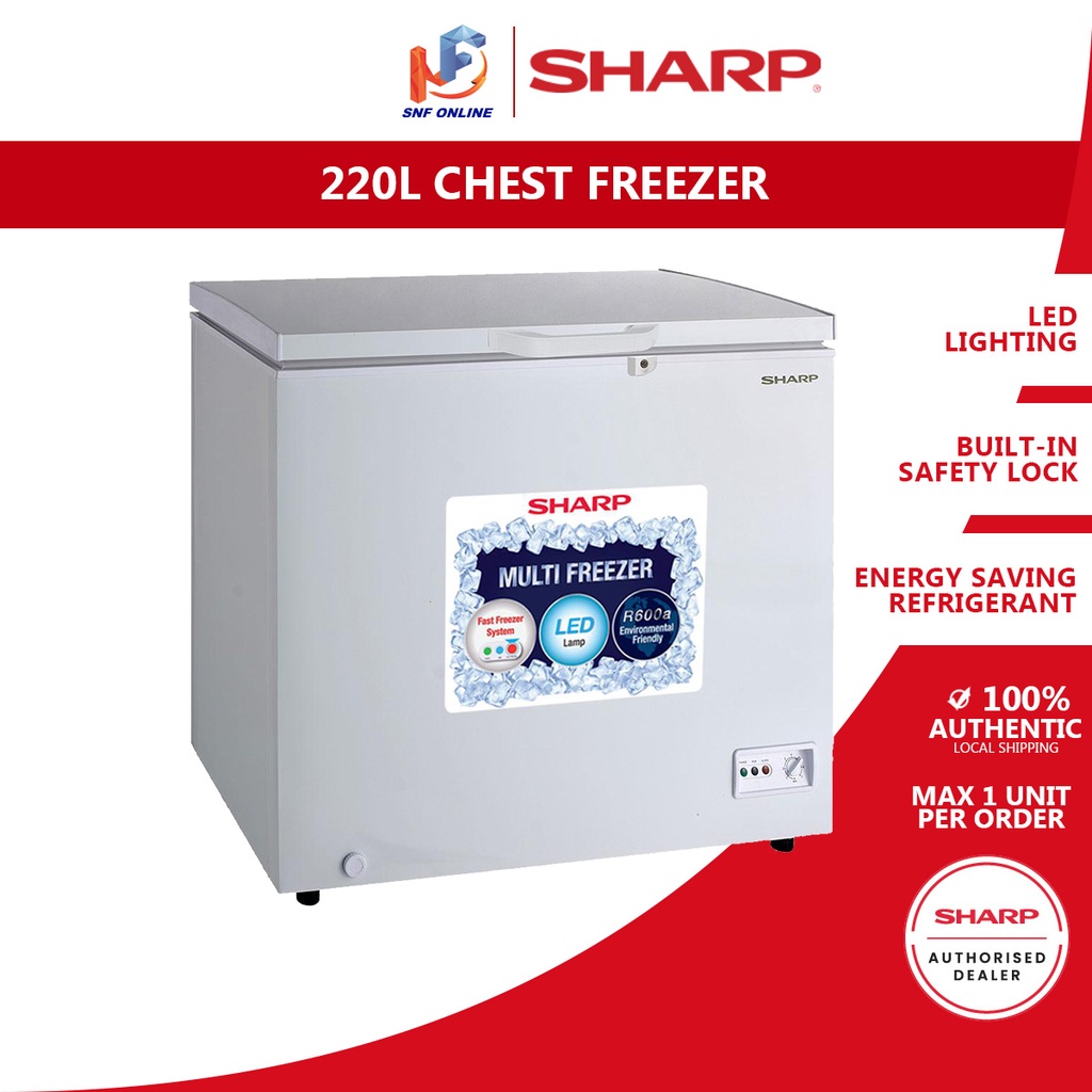 Sharp Peti Sejuk Beku - Chest Freezer (220 L) SJC218 SJC228 | Shopee ...