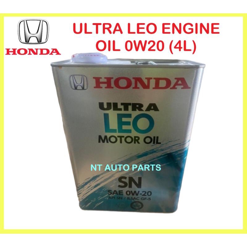 Honda Ultra LEO SN 0W-20/ 0W20 Engine Oil 4L (Made In Japan) | Shopee ...
