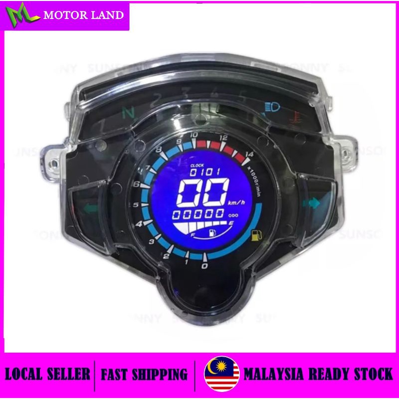 YAMAHA LC135 135LC NEW V2 V3 V4 V5 V6 4S 5S DIGITAL METER ASSY ...