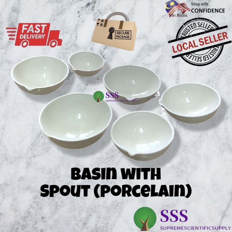 🔥[Ready stock]🔥Laboratory Basin with Spout / Besen Muncung (Porcelain ...