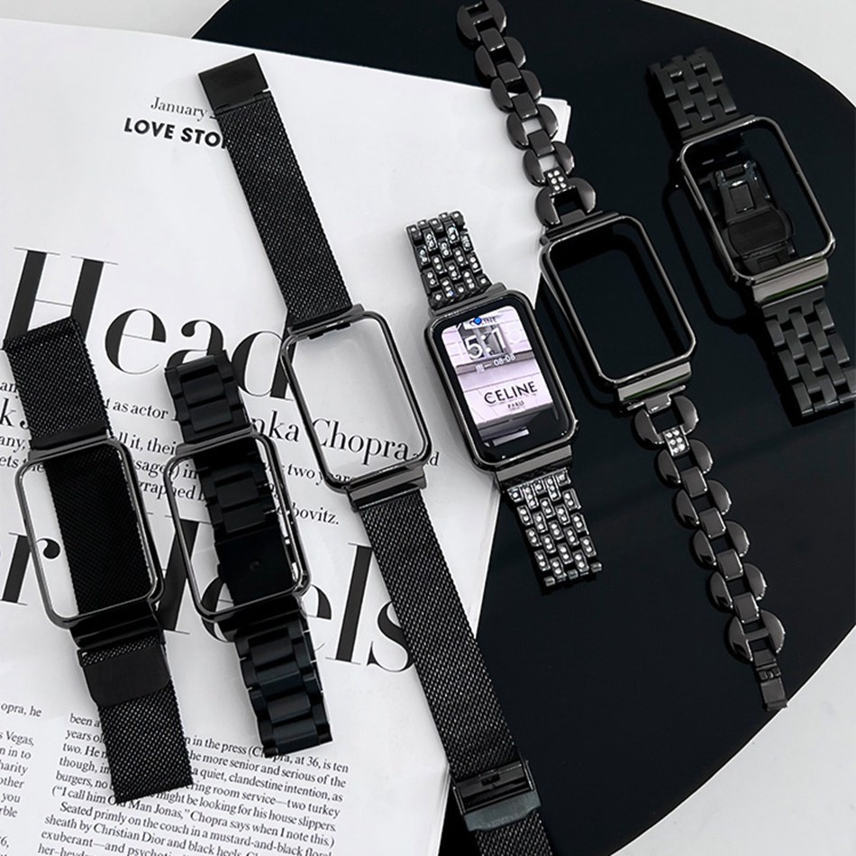 Metal Strap For Oppo Band 2 Watch band Fashion Black Cool Luxury ...