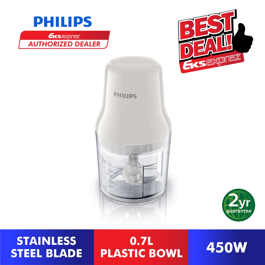 PHILIPS Daily Collection Plastic Bowl Chopper 0.7L HR1393/00 (450W ...